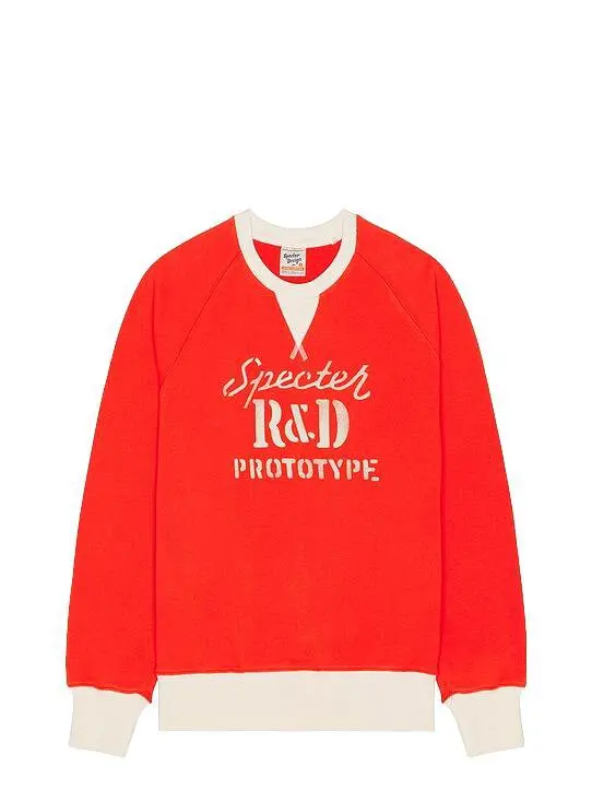 Deus Ex Machina Specter R&d Crew Sweatshirt - Mars Red