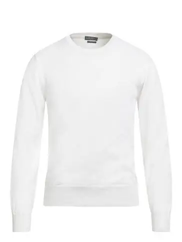 BALLANTYNE Knitted Cotton-cashmere Sweater - White