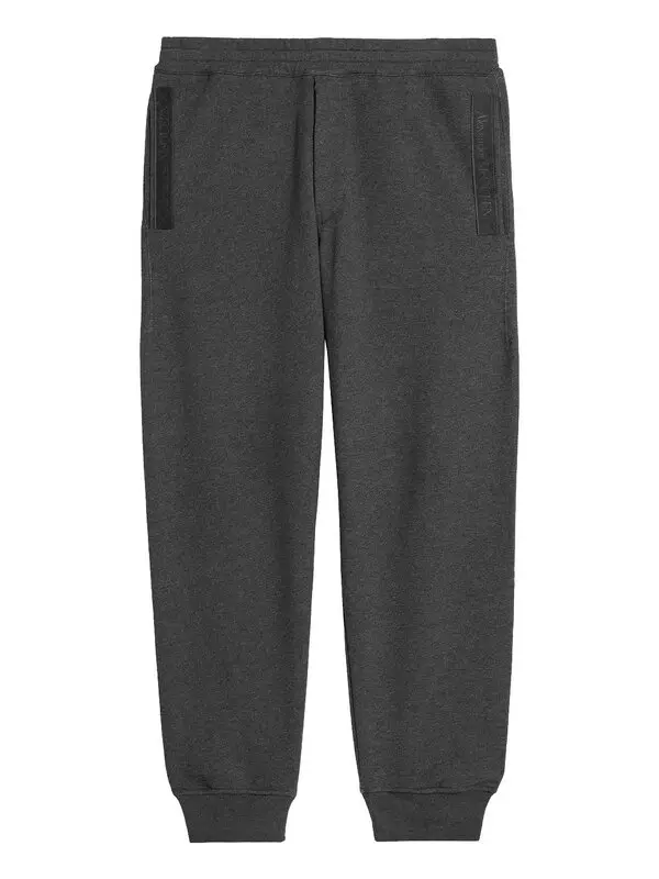 Alexander McQueen Jacquardtrimmed French Cottonterry Sweatpants - Dark Gray