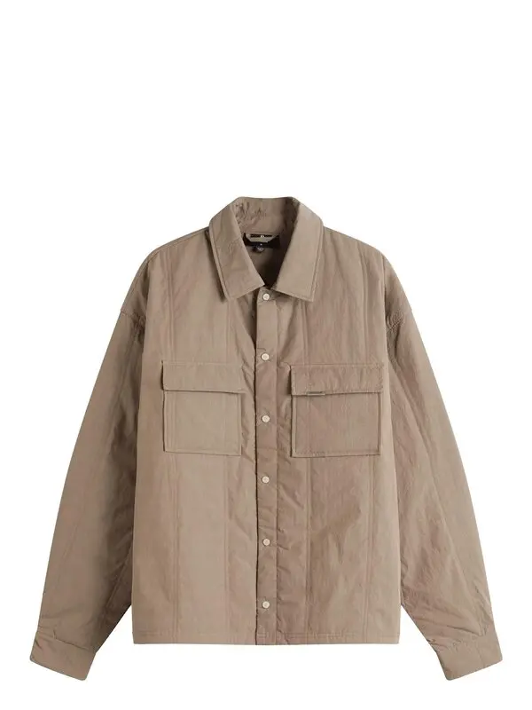 REPRESENT Quilted Overshirt - Mid Grey