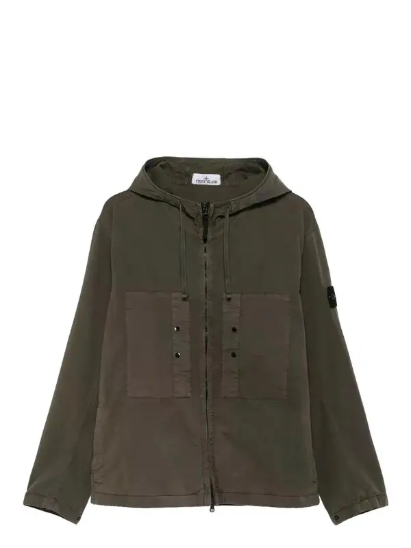 Stone Island Compass Badge Jacket - Green