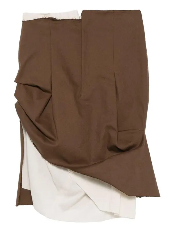 ELENA VELEZ Asymmetric Mini Skirt - Green
