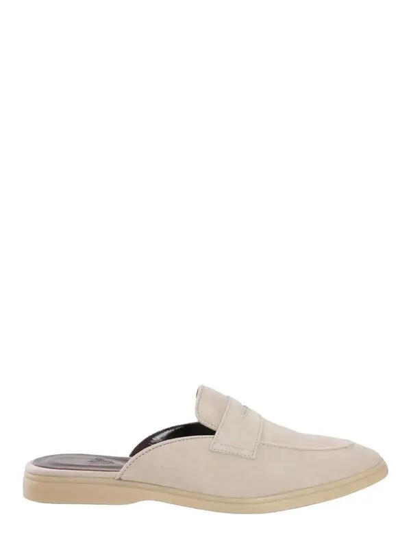 BOUGEOTTE Suede Mules - Neutrals