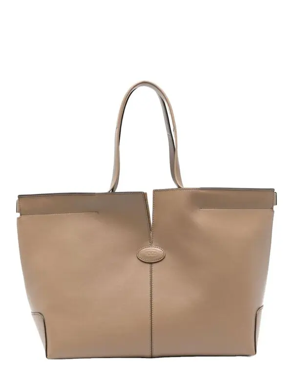 TOD'S Di Folio Leather Bag - Beige