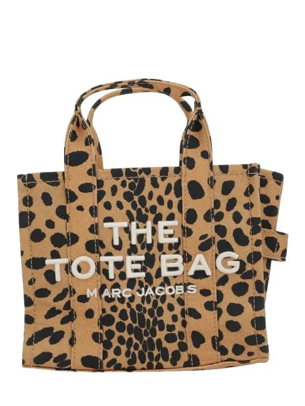 Marc Jacobs Cheetah Printed Canvas Tote Bag - Black