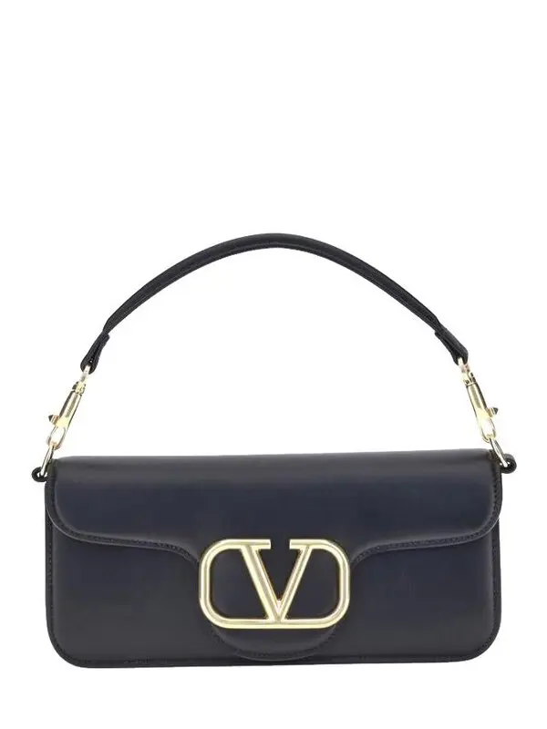 Valentino Garavani Leather Locò Shoulder Bag - Black
