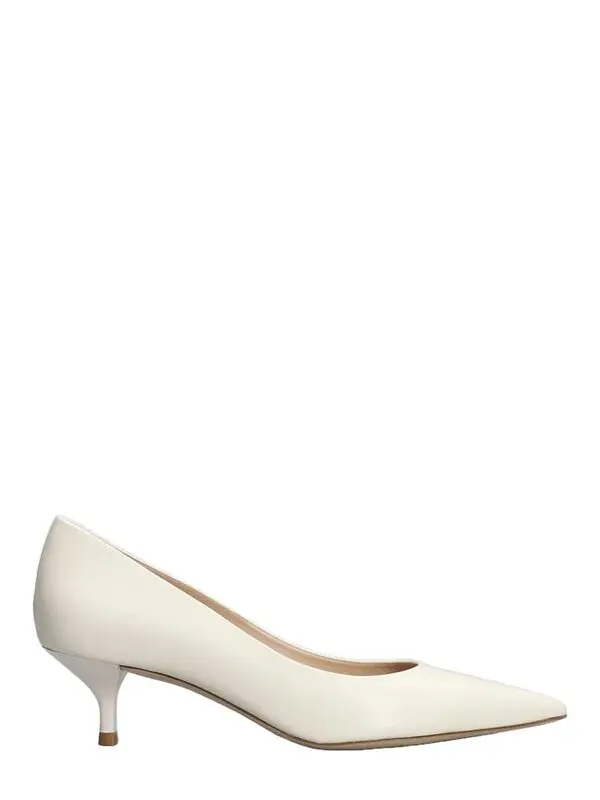 STUART WEITZMAN Power 50 Leather Pumps - White
