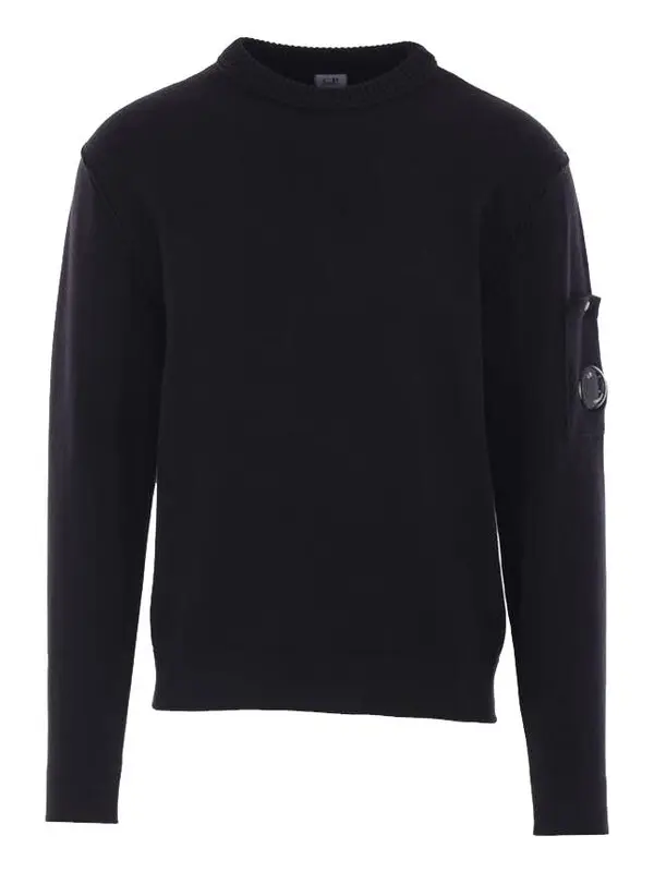 C.P. COMPANY Cotton-blend Knit Sweater - Black