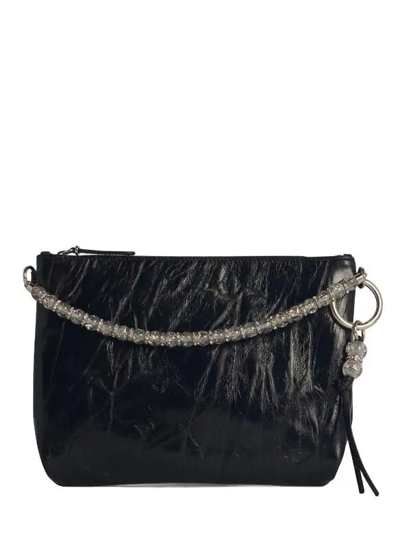JIMMY CHOO Callie Leather Bag - Black