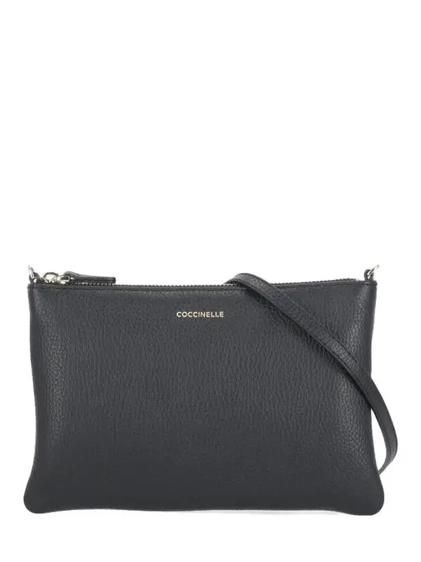 COCCINELLE Pebbled Leather Pochette - Black