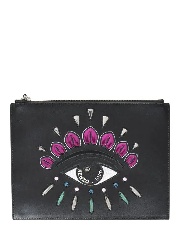 Kenzo A4 Eye Clutch - Black