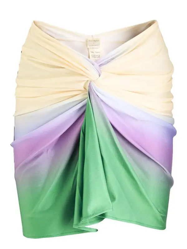 BAOBAB Collection Knotted Satin-jersey Mini Skirt - White