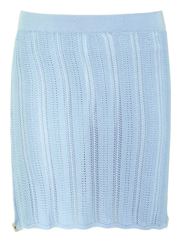 BAOBAB Collection Pointelle-knit Mini Skirt - Light Blue