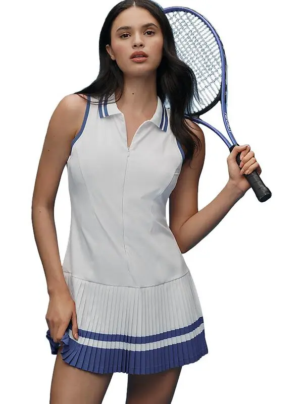 Beach Riot Bria Drop-waist Tennis Dress - Ivory Pattern