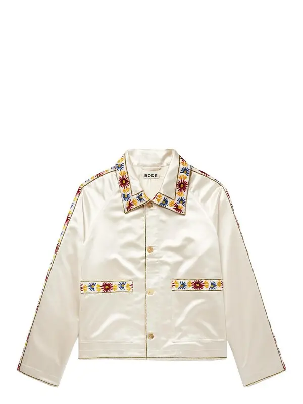 BODE Candyfloss Embroidered Track Jacket - Neutrals