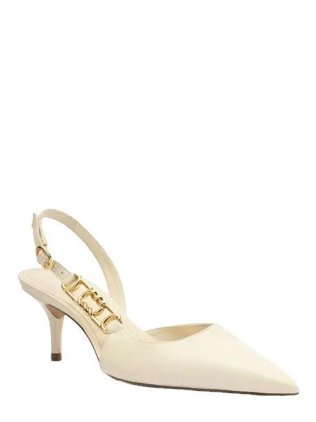 AREZZO Faye Half D'orsay Pointed Toe Slingback Pumps - Panacota
