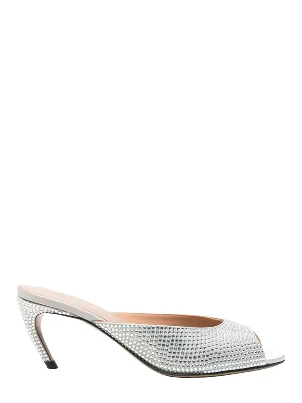 Attico 65mm Ada Sandals - Silver