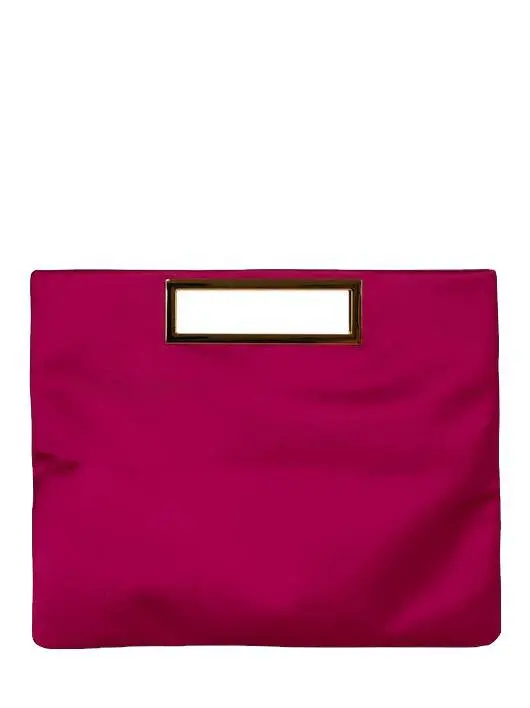 Jeffrey Campbell To-go Satin Clutch - Fuchsia Satin