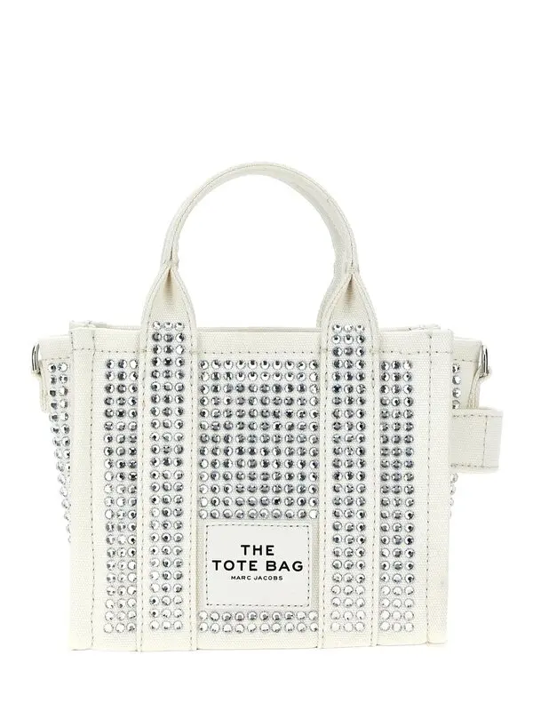 Marc Jacobs Crystal Canvas Crossbody Tote - White