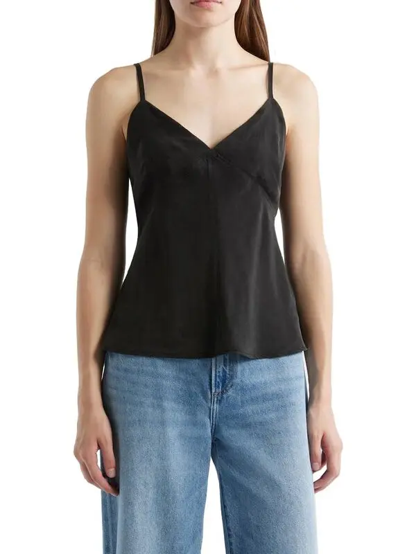 ALEX MILL Jenny Cupro Blend Camisole - Rich Black