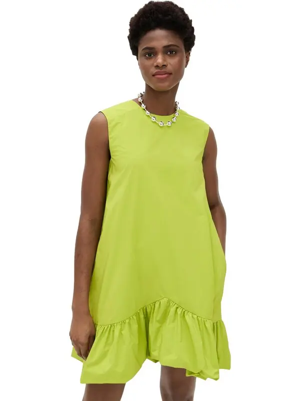 Essentiel Antwerp Hibernate Ruffle Mini Dress - Citronella