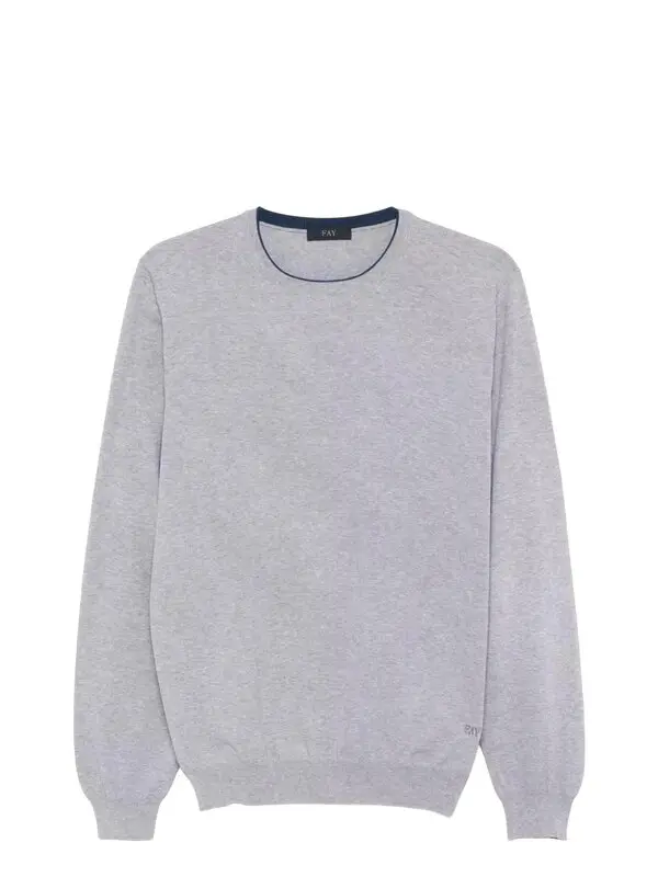 FAY Fine-knit Top - Grey