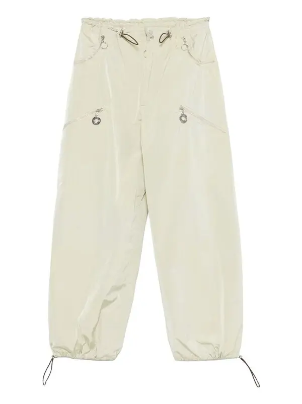 CHARLIE CONSTANTINOU Elasticated-waist Parachute Trousers - Green