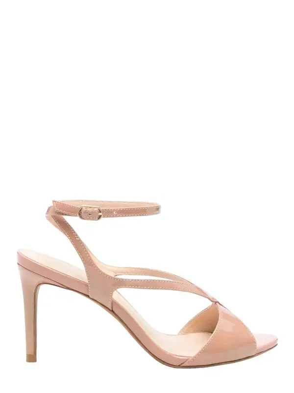 GUILHERMINA Patent Leather Stiletto Sandals - Neutrals