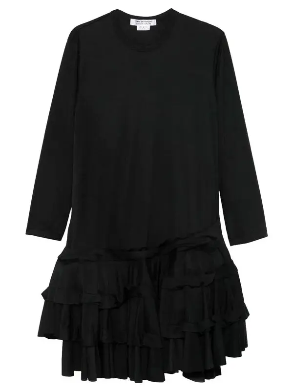 Comme Des Garçons Ruffled Midi Dress - Black
