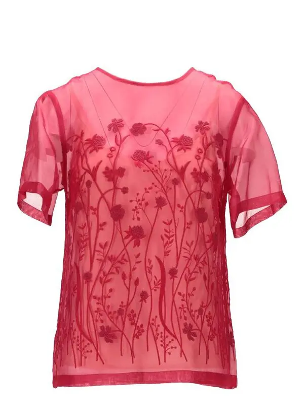 P.a.r.o.s.h Sorgente Blouse - Rosso Scuro