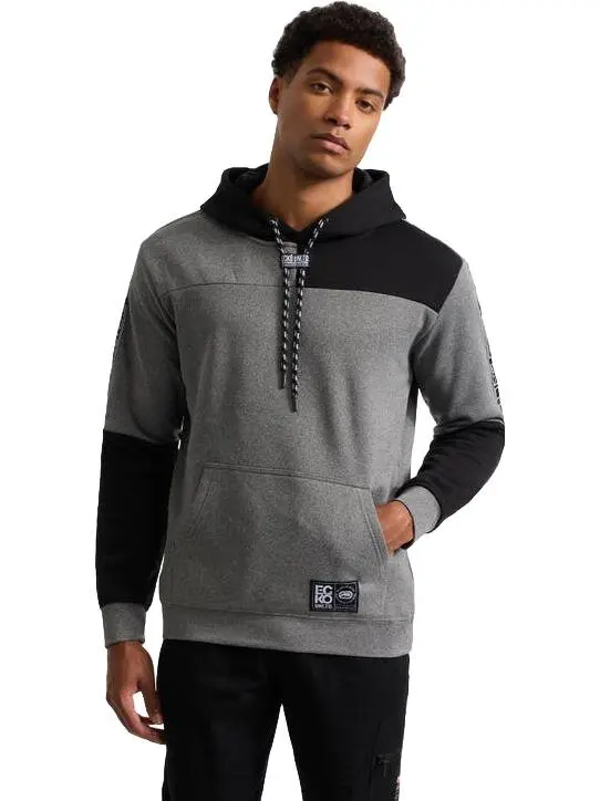 ECKO UNLTD. Half Block Hoodie - Grey Marled/black