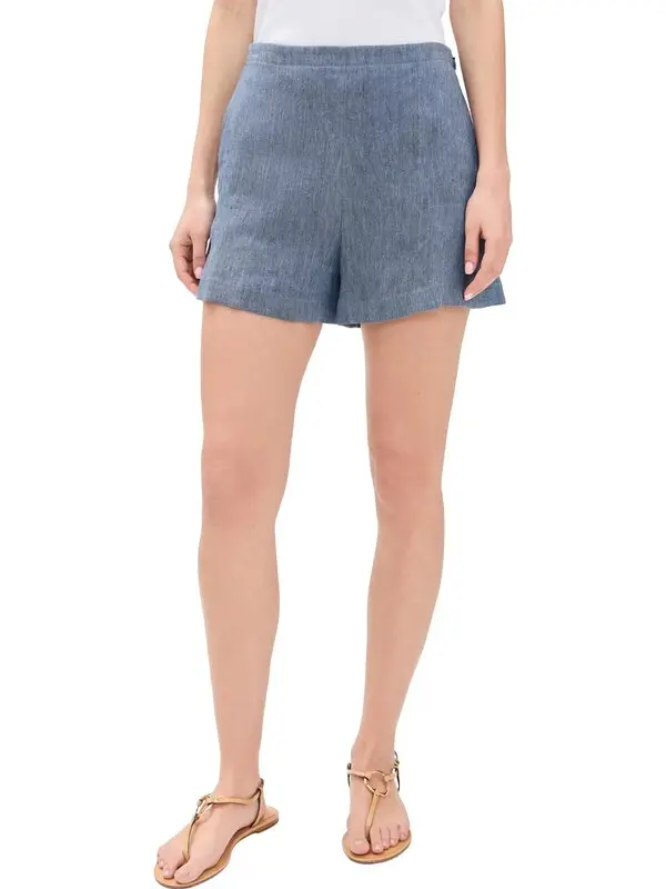 Theory Stretch Denim Shorts - Light Denim