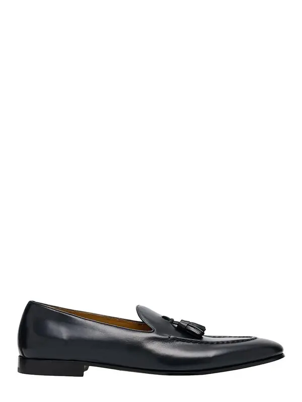 Kiton Calfskin Tassel Loafers - Night Blue
