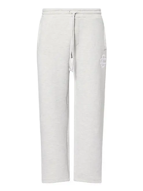 THE COUTURE CLUB Heavy Emblem Straight-leg Cotton Joggers - Greymarl