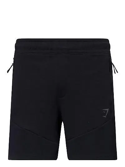 GYMSHARK Interlock Tech Shorts With Zip Pockets - Black