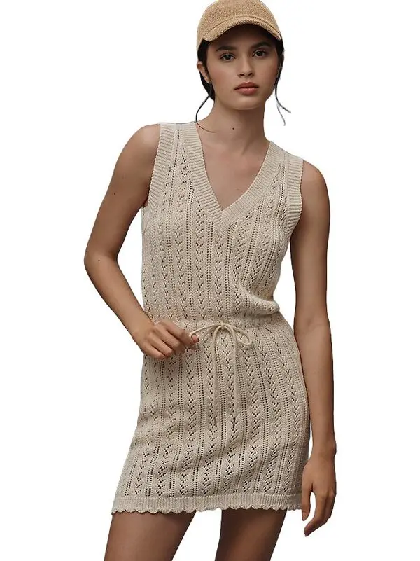 SNDYS Tatum Sleeveless Knit Mini Dress - Natural