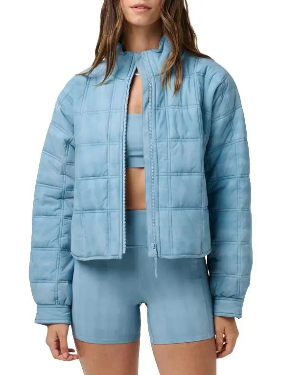 Travis Mathew City Edge Quilted Jacket - Smoke Blue Multi