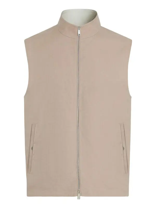 Zegna Oasi Lino Vest - Light Taupe