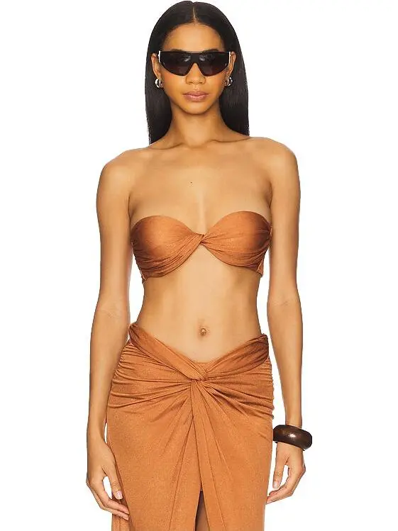 Giuseppe Di Morabito Strapless Top - Rust