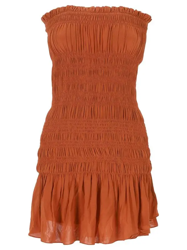 Saint Laurent Sleeveless Dress - Orange Brule