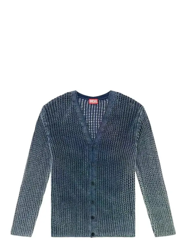 Diesel K-redeam Ribbed-knit Cardigan - Blue