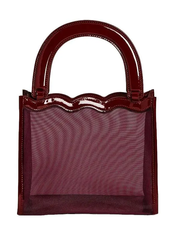 REFORMATION Emma Mini Top Handle Bag - Ruby Mesh