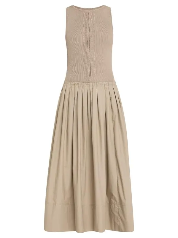 Proenza Schouler White Label Tori Sleeveless Combo Dress - Gray