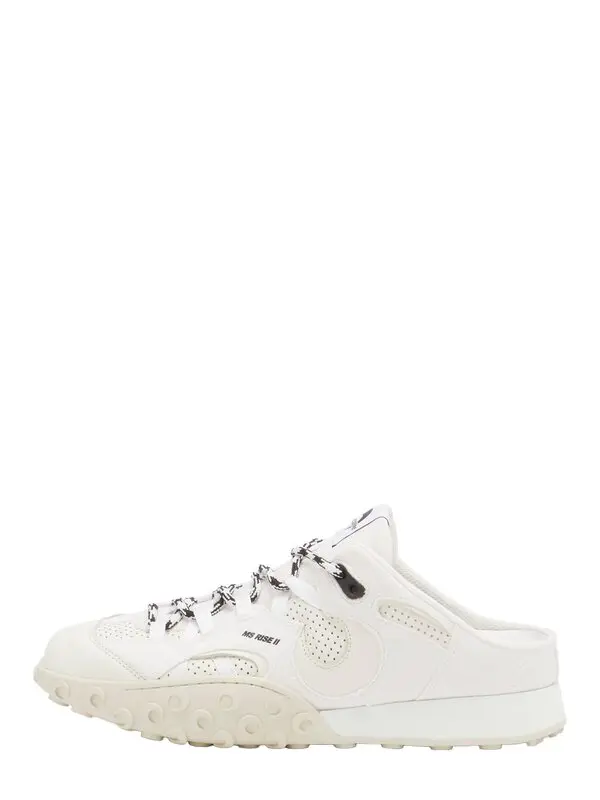 MARINE SERRE Suede Leather Ms Rise Tyko Mule - White
