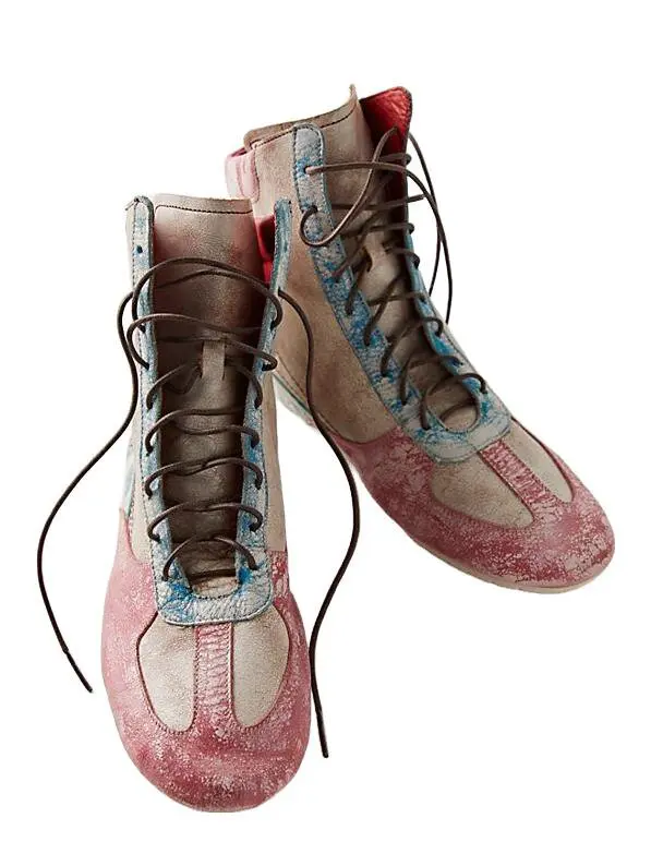 Bed Stu Lainey Lace Up Boots - Blossom Multi Lux