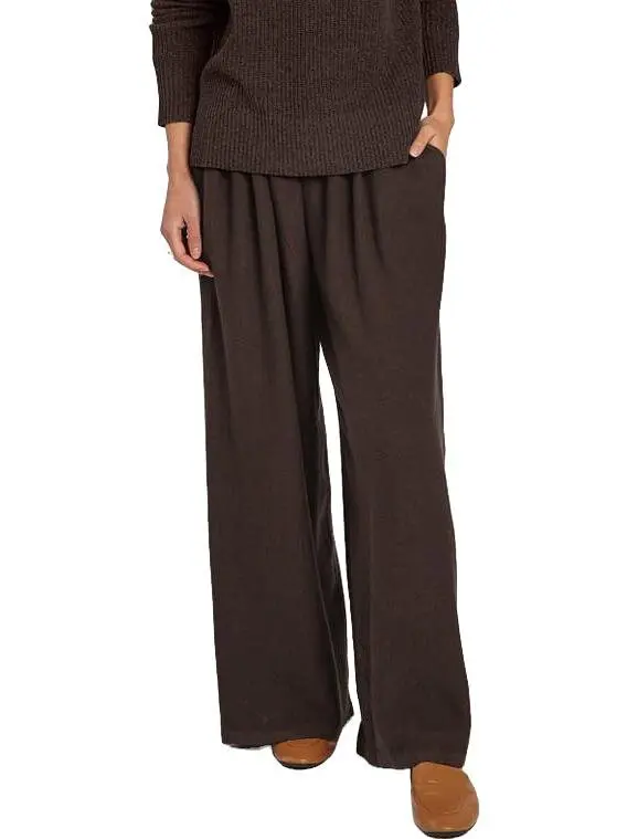 OYUN Misu Linen Wide-leg Pants - Espresso