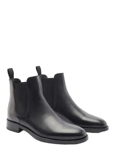 SCAROSSO Enzo Chelsea Boots - Black Calf