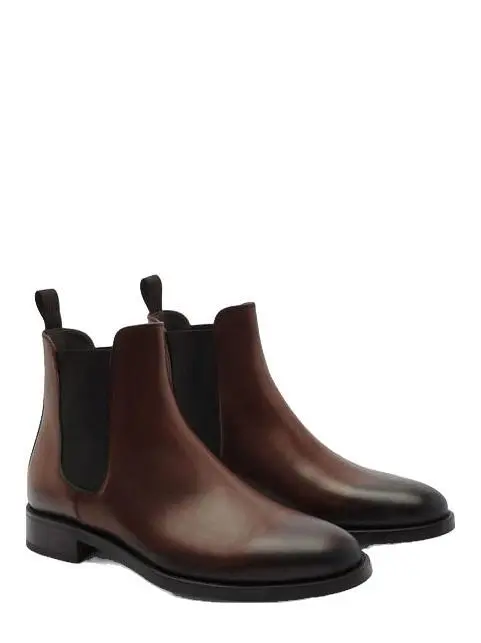 SCAROSSO Enzo Chelsea Boots - Chestnut Calf