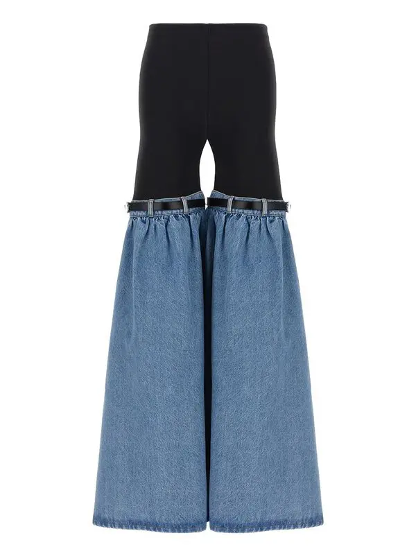 Coperni Hybrid Denim Flare Pants - Multicolor
