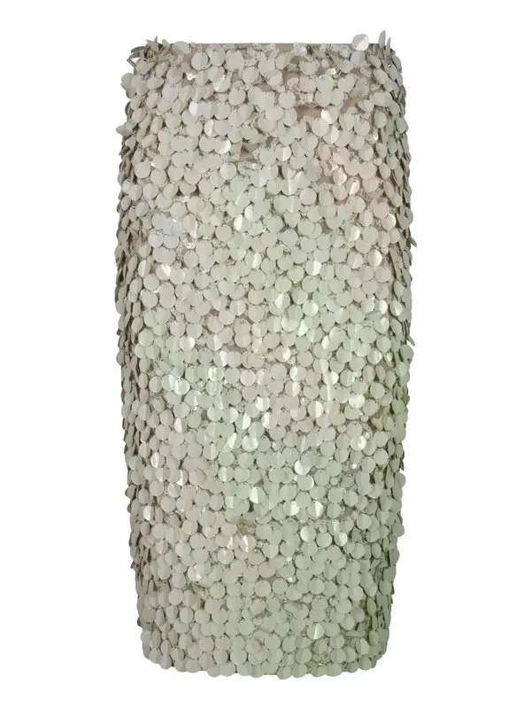 P.a.r.o.s.h Paillette-embellished Straight Skirt - Grey